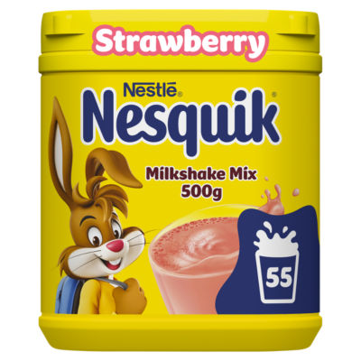 Nesquik Strawberry Flavoured Milkshake Powder Tub 500g - ASDA Groceries