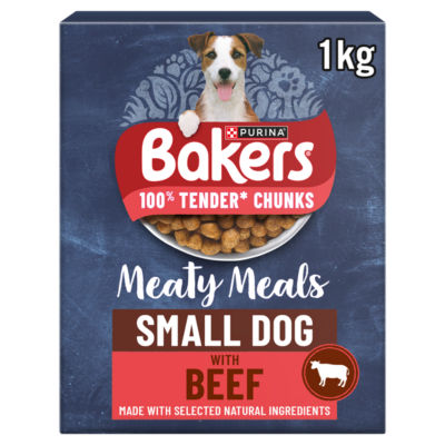 Bakers Meaty Meals Small Dog Beef Dry Dog Food 1kg - ASDA Groceries