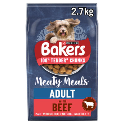 Bakers BAKERS Meaty Meals Beef Dry Dog Food 2.7kg - ASDA Groceries
