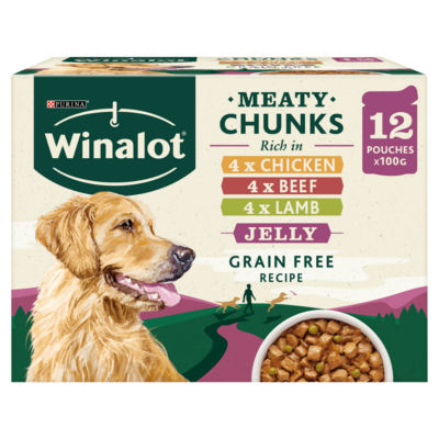 Winalot WINALOT Meaty Chunks Mixed in Jelly Wet Dog Food 12x100g - ASDA ...
