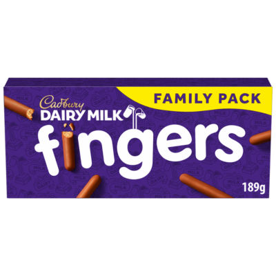 Cadbury Dairy Milk Fingers Milk Chocolate Covered Biscuits 189g - ASDA ...