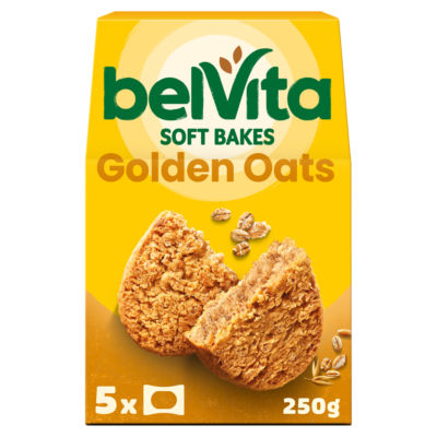 Belvita Soft Bakes Golden Oats Cereal Snack Bars Multipack 250g (5 x ...