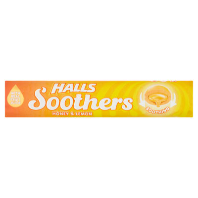 Halls Soothers Honey & Lemon Lozenges Roll 45g - ASDA Groceries