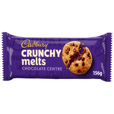 Cadbury Crunchy Melts Chocolate Centre Chocolate Chip Cookies 156g ...