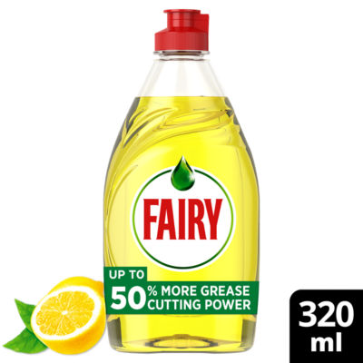 Fairy Washing Up Liquid Lemon with LiftAction 320ML - ASDA Groceries