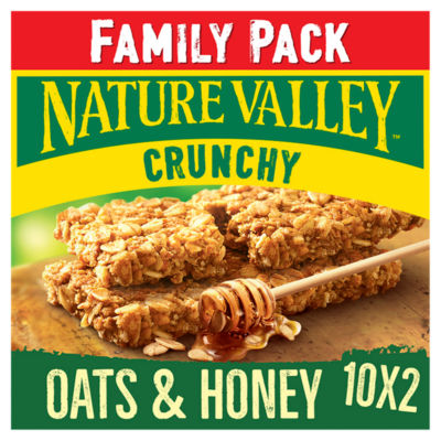 Nature Valley Crunchy Oats & Honey Cereal Bars Family Pack 10 x 42g ...