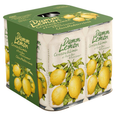 Damm Lemon Lemon Flavoured Beer 4 x 330ml - ASDA Groceries