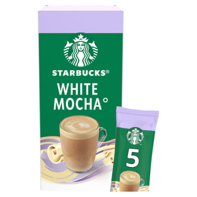 Starbucks White Mocha Instant Coffee Sachets 5 x 24g - ASDA Groceries