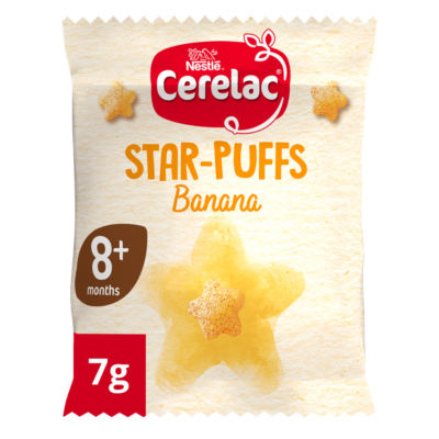 Cerelac Banana Star-Puffs Baby Food Snack 8+ Months 7g - ASDA Groceries