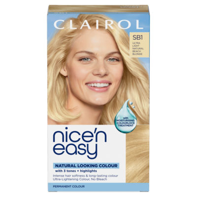 Clairol Nice’n Easy Nice'n Easy Permanent Hair Dye SB1 Ultra Light ...