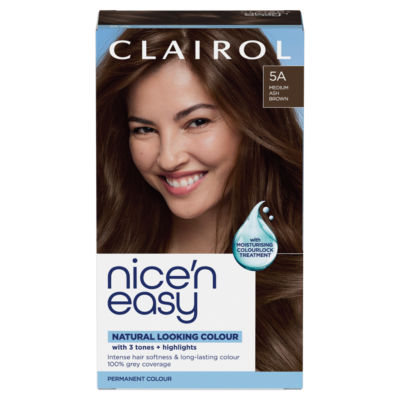 Clairol Nice’n Easy Nice'n Easy Permanent Hair Dye 5A Medium Ash Brown ...