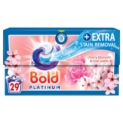 Bold EXTRA PODS® Washing Capsules 29 Washes Cherry Blossom & Rose Water ...