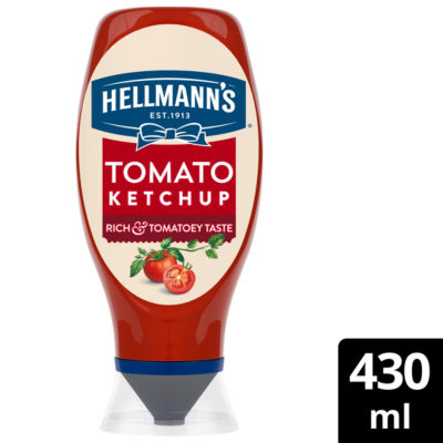 Hellmann's Condiment Squeeze Bottle Tomato Ketchup 430 ml - ASDA Groceries