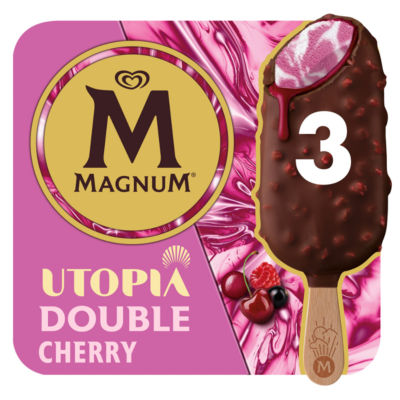 Magnum Utopia Double Cherry Ice Cream Sticks 3x 85 ml - ASDA Groceries