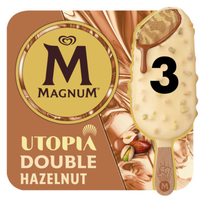 Magnum Utopia Double Hazelnut Ice Cream Sticks 3 x 85ml - ASDA Groceries
