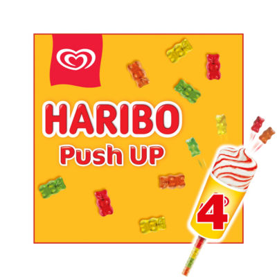 Haribo Haribo Push-Up Strawberry & Vanilla Ice Cream Lollies 4 x 85ml ...