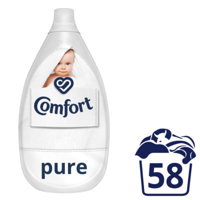 Comfort Ultra-Concentrated Fabric Conditioner Pure 58 Wash 870 ml ...