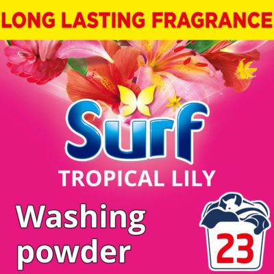 Surf Washing Powder Tropical Lily 23 washes 1.15 kg - ASDA Groceries