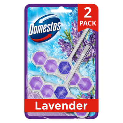 Domestos Power 5 Lavender Toilet Rim Blocks 2x 50 g - ASDA Groceries