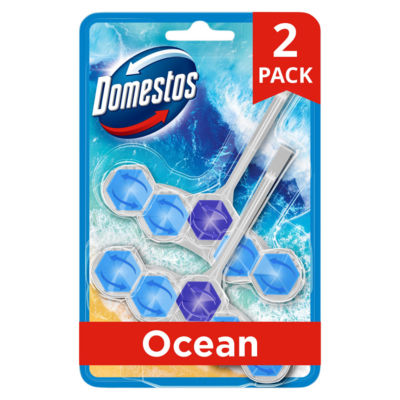 Domestos Power 5 Ocean Toilet Rim Blocks 2x 50 g - ASDA Groceries