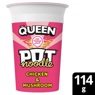 Pot Noodle Asda Tickled Pink Queen Pot Noodle Chicken & Mushroom ...