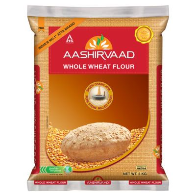 Aashirvaad Whole Wheat Flour 5kg - ASDA Groceries