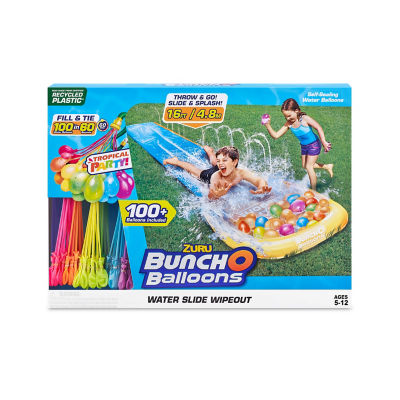 Zuru Neon Splash Bunch O Balloons Water Slide Wipeout - ASDA Groceries