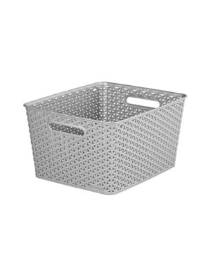 Curver Large 18L My Style Large Rectangular Grey Storage Basket - ASDA ...