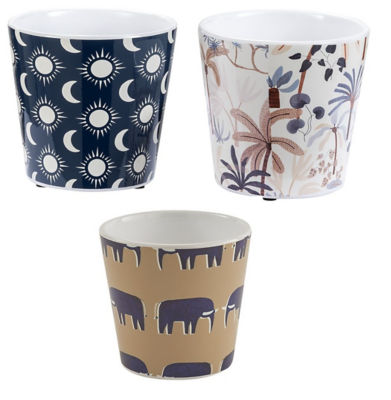 George Spiritual Printed Pots (Styles May Vary) 13x9.5x12.5cm - ASDA ...