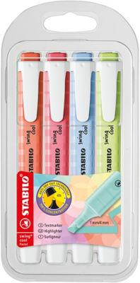 Stabilo Swing Cool highlighters - Pastel 4pk - ASDA Groceries