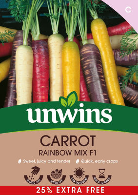 Unwins Carrot Rainbow Mix F1 Vegetable Seeds - ASDA Groceries