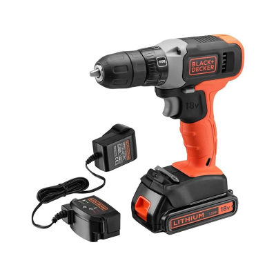 Black & Decker 18V Cordless Drill with Battery - ASDA Groceries