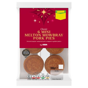 ASDA 6 Mini Melton Mowbray Pork Pies 300g - ASDA Groceries