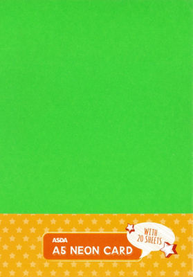 ASDA A5 Neon Sheets - ASDA Groceries