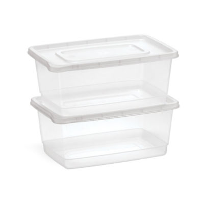 George Home 2L Plastic Food Storers 2pk - ASDA Groceries