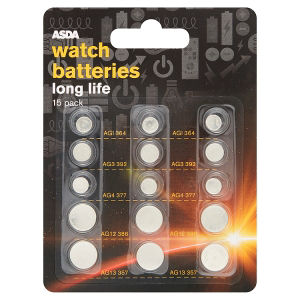 ASDA 15 Watch Batteries Long Life - ASDA Groceries