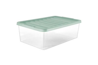 George Home XL 32L Plastic Underbed Storage Box with Green Lid - ASDA ...