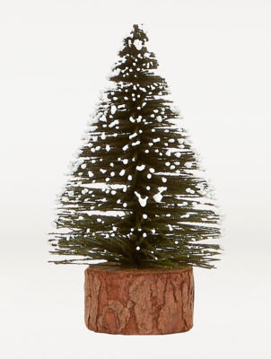 George Home Small Snowy Christmas Tree Ornament (15cm) - ASDA Groceries