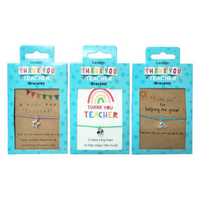 George Home Thank You Teacher Bracelet - ASDA Groceries