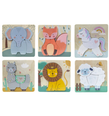 George Home Wooden Animals Puzzle ( Styles may vary) - ASDA Groceries