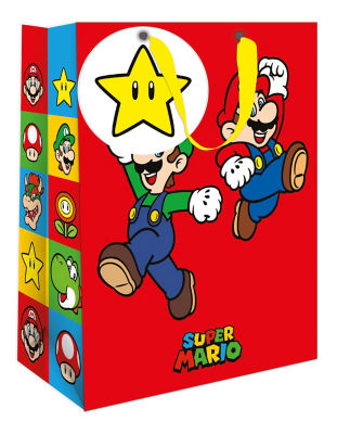 Super Mario Gift Bag with Handles & Tag - ASDA Groceries