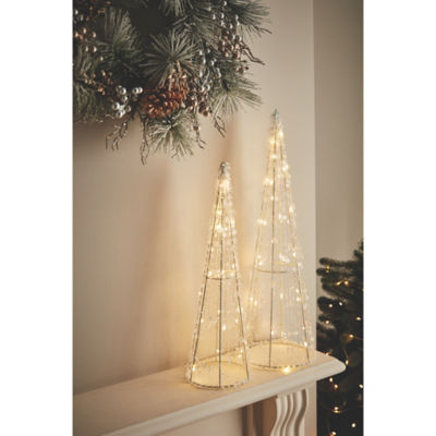 George Home Gold Star Light Up Christmas Tree Decorations - ASDA Groceries