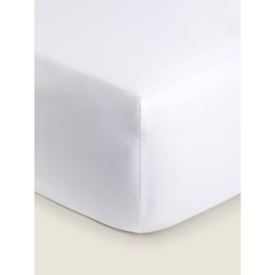 George Home White Luxuriously Soft 100% Cotton 400 Thread Count Fitted ...
