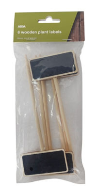 ASDA Wooden Plant Label 6 Pack 15.5cm - ASDA Groceries