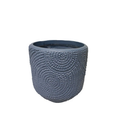 George Home Embossed Pot Midnight Navy 21x21x21cm - ASDA Groceries