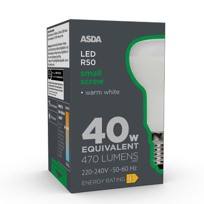 ASDA Led R50 470L Wh Coa E14 25H 30K Non 1P - ASDA Groceries
