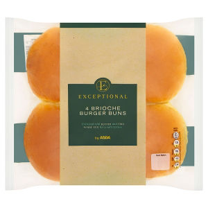 Exceptional by ASDA 4 Brioche Burger Buns - ASDA Groceries