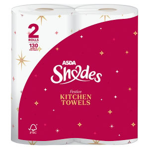 ASDA Shades Festive Kitchen Towels 2 Rolls - ASDA Groceries