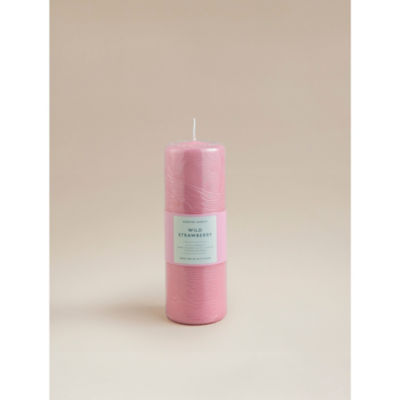 George Home Wild Strawberry Core Pillar Candle - ASDA Groceries