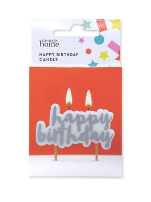 George Home Hb Plaque Candle Silver - ASDA Groceries